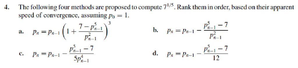 Solved 4. The following four methods are proposed to compute | Chegg.com