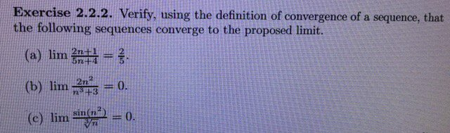 Solved Verify, using the definition of convergence of a | Chegg.com