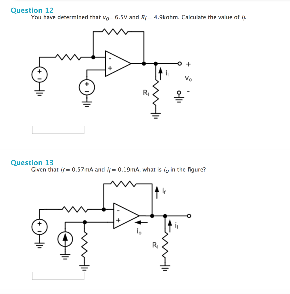 Solved F) Complete the following Ideal Op Amp Questions: | Chegg.com Solved F) Complete the following Ideal Op Amp Questions: | Chegg.com