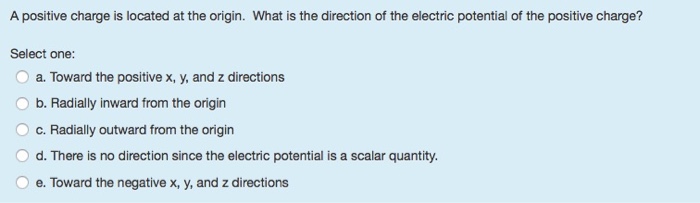 Solved A positive charge is located at the origin. What is | Chegg.com