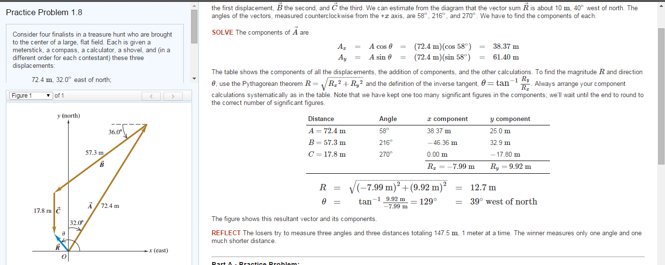 Solved the first displacement, B the second, and C the | Chegg.com