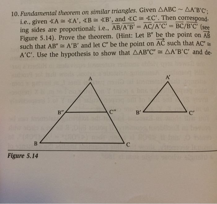 Solved 10. Fundamental theorem on similar triangles. Given | Chegg.com