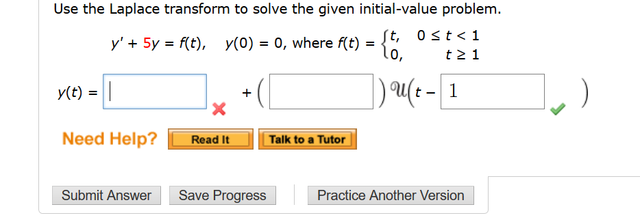 Solved Use The Laplace Transform To Solve The Given