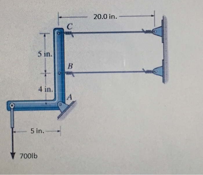 Solved The rigid link is supported by a pin at A and two | Chegg.com