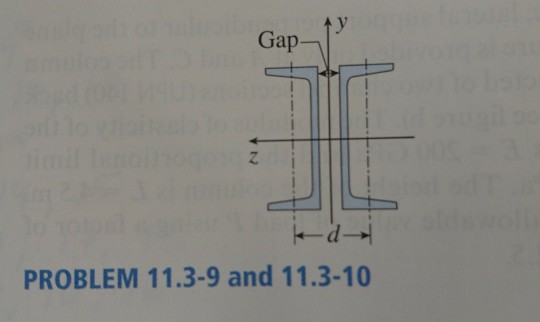 Solved PROBLEM 11.3-8 11.3-9 A column, pinned at top and | Chegg.com