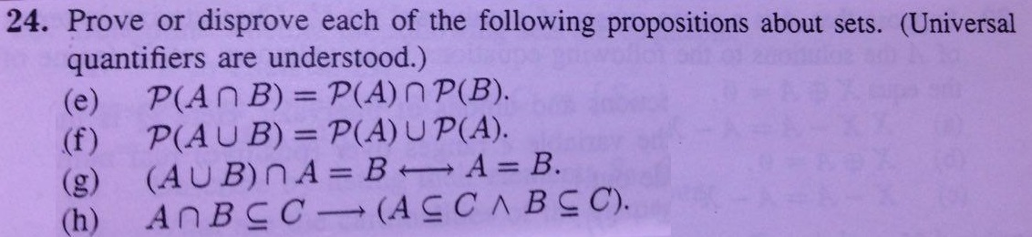 Solved Prove or disprove each of the following propositions | Chegg.com