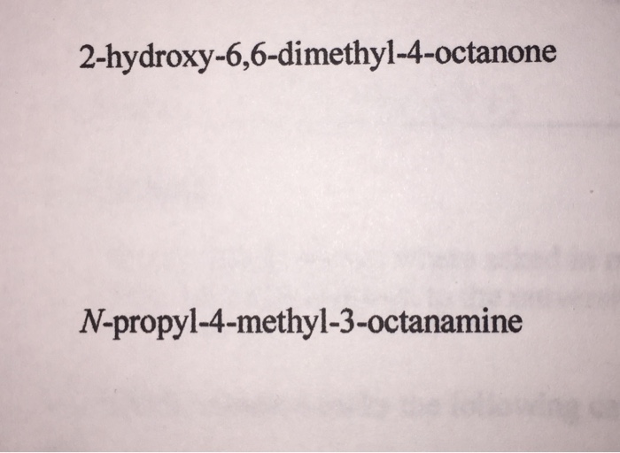Solved Please draw the structure that corresponds with each | Chegg.com
