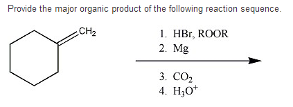 Solved Provide the major organic product of the following | Chegg.com