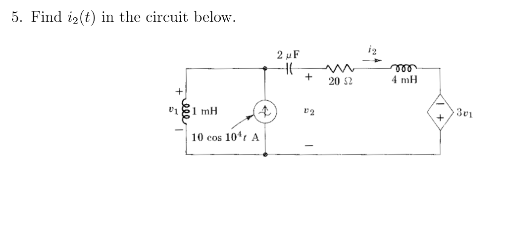 Solved Find i_2(t) in the circuit below. | Chegg.com