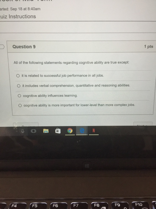 Solved All of the following statements regarding cognitive | Chegg.com