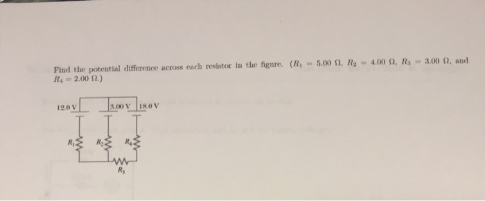 Solved Find the potential difference across each resistor in | Chegg.com