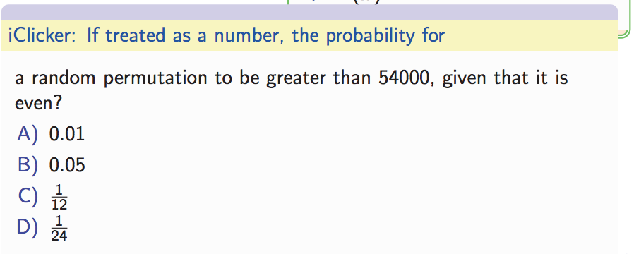 Solved Random Permutation of {1, 2, 3, 4, 5} Compute the | Chegg.com