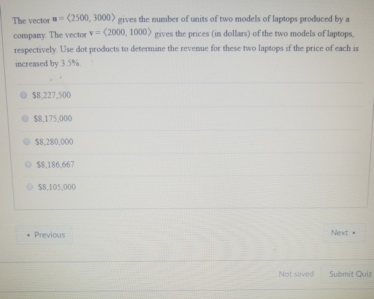 Solved Select a linear combination of the standard unit | Chegg.com
