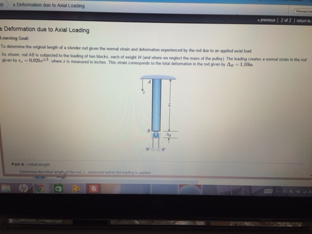 Solved a) Determine the initial length of the rod, L, | Chegg.com