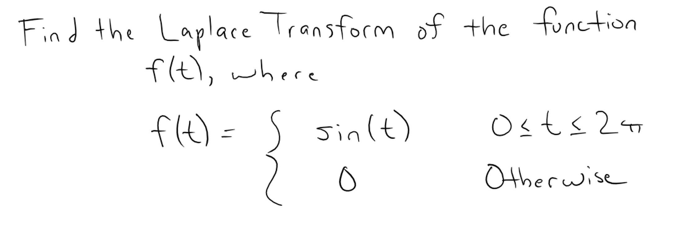 Solved Find the Laplace Transform of the function f(t), | Chegg.com