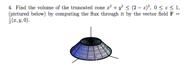 Solved Find the volume of the truncated cone x^2 + y^2 | Chegg.com
