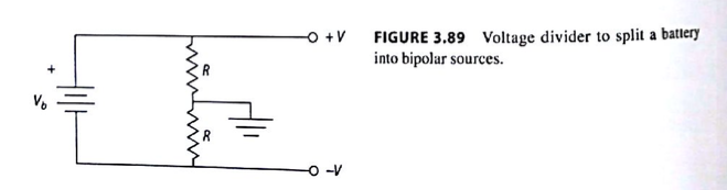 Solved A voltage divider used to split 12 V battery into | Chegg.com