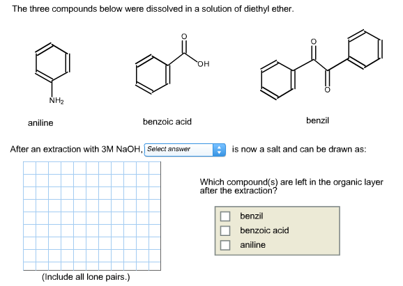 Solved The three compounds below were dissolved in a | Chegg.com