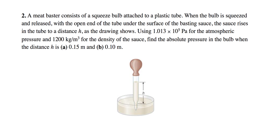 Solved A meat baster consists of a squeeze bulb attached to | Chegg.com