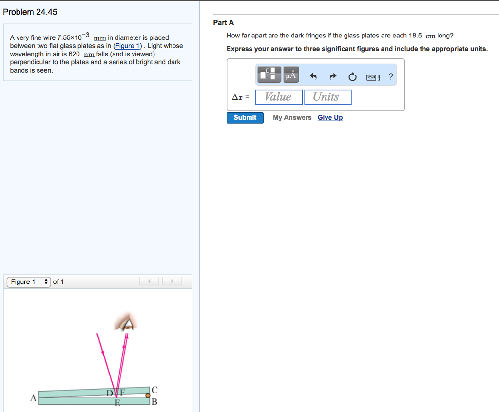 Solved Problem 24.45 Part A How far apart are the dark | Chegg.com