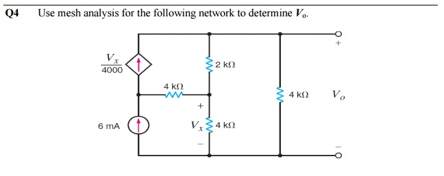 Solved Use mesh analysis to solve. Please give a step by | Chegg.com