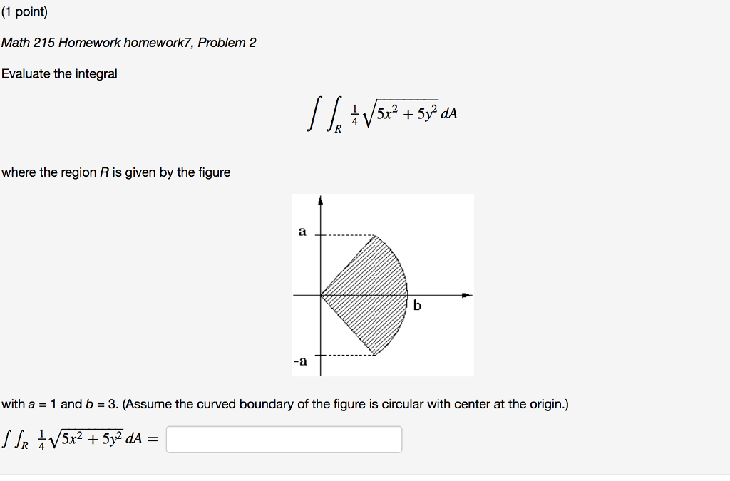 Solved Evaluate the integral integral integral_R 1/4 | Chegg.com