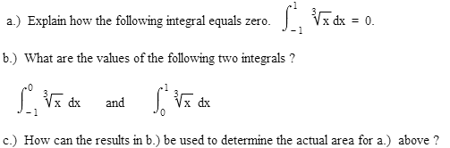 Solved Explain how the following integral equals zero. | Chegg.com