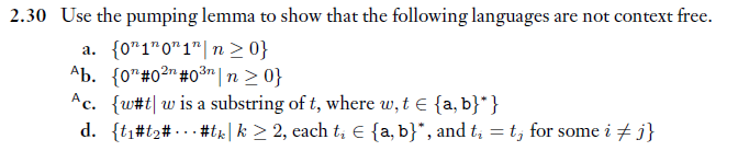 Solved Use the pumping lemma to show that the following | Chegg.com