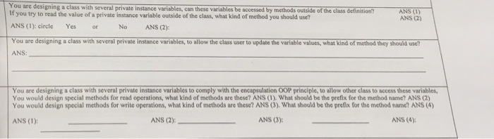 Solved You Are Designing A Class With Several Private