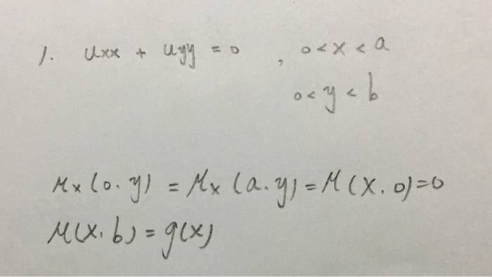 Solved u_xx + u_yy = 0, 0