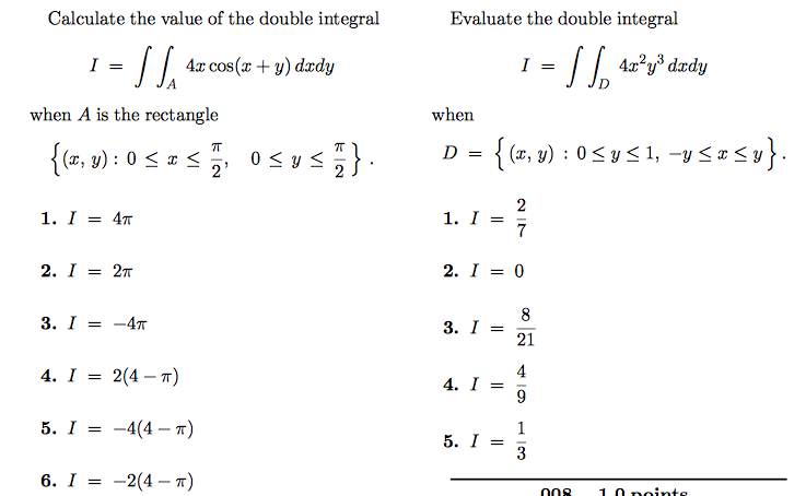 Solved Calculate the value of the double integral I = | Chegg.com