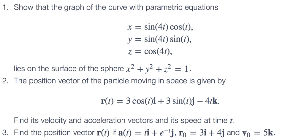 Solved Show that the graph of the curve with parametric | Chegg.com