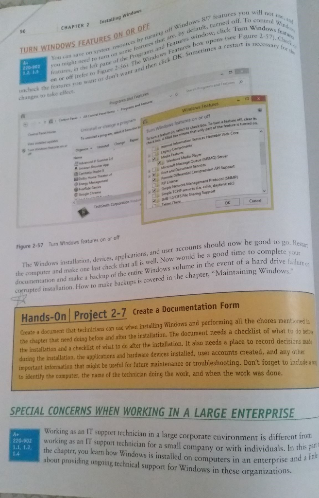 Solved windows you wi 2 installing 8/7 off. To control | Chegg.com
