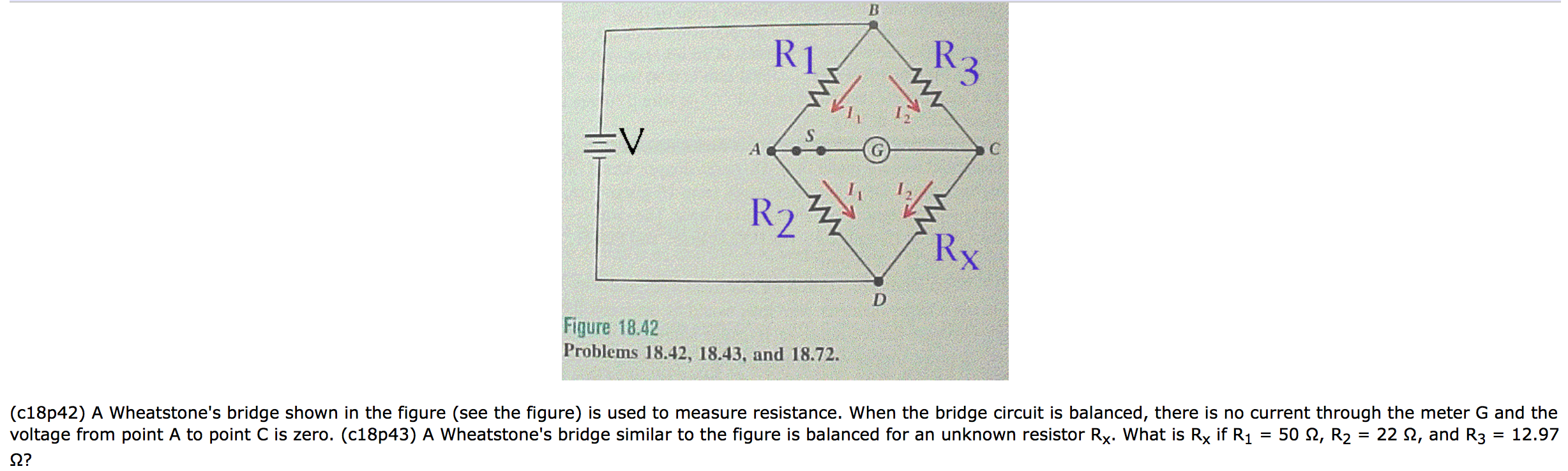 Solved A wheatstone's bridge shown in the figure (see the | Chegg.com