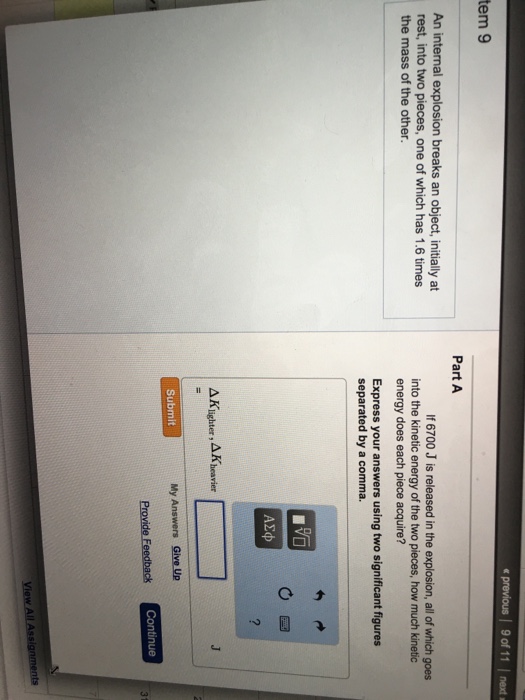 Solved An internal explosion breaks an object, initially at | Chegg.com