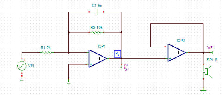 Solved We have an active low pass filter circuit, The | Chegg.com