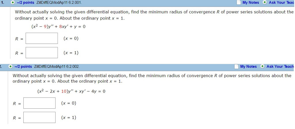 Solved Without actually solving the given differential | Chegg.com