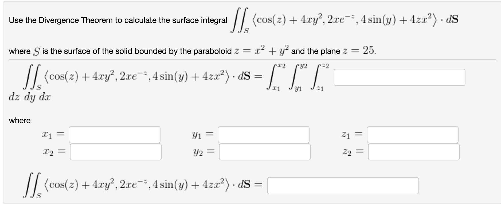 Divergence Formula