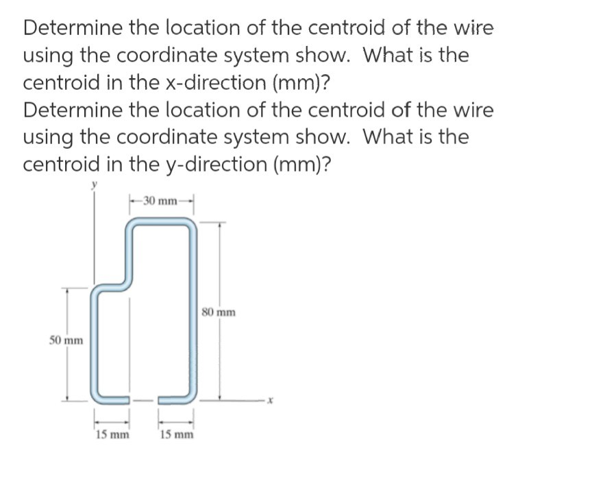 Solved Determine the location of the centroid of the wire | Chegg.com