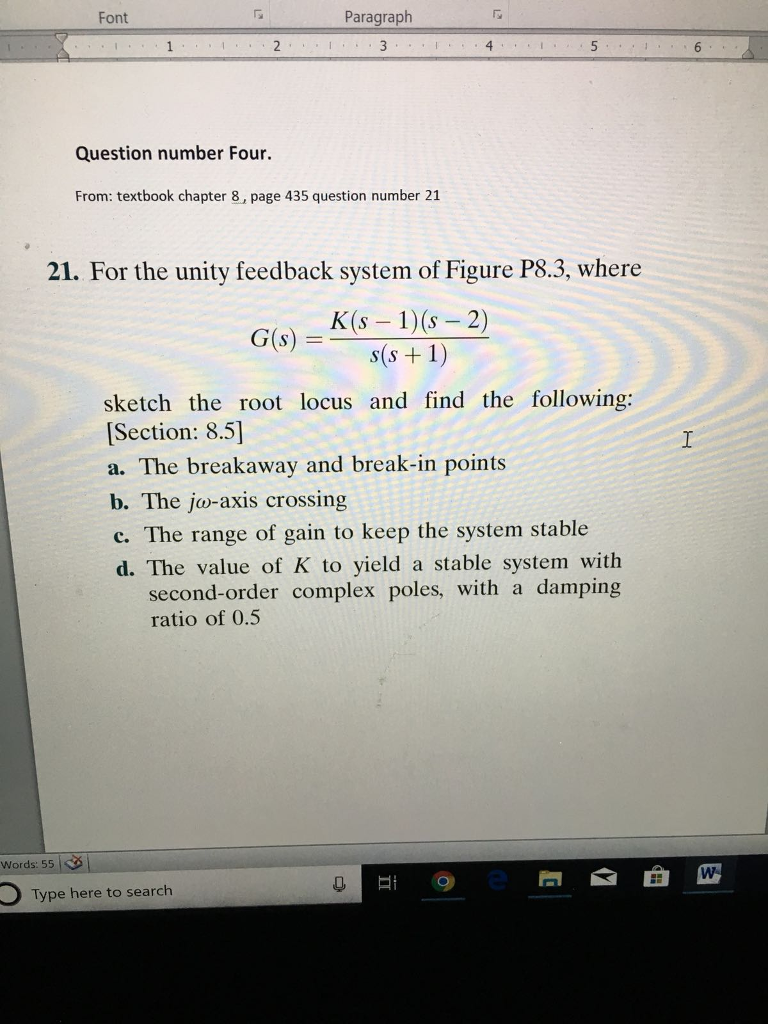 Solved Font Paragraph 4 Question number Four. From: textbook | Chegg.com