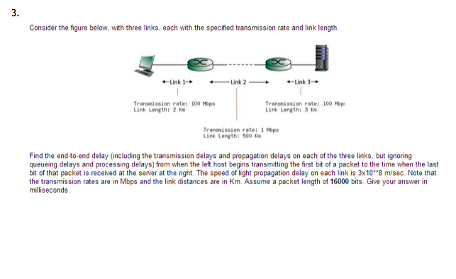 Consider the figure below with three links, each with | Chegg.com