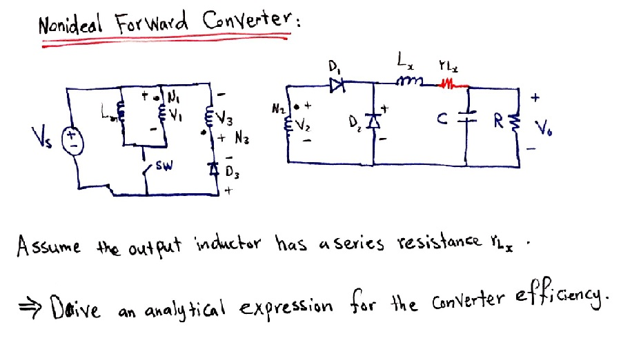 Solved Nonideal Forward Converter: Assume the output | Chegg.com