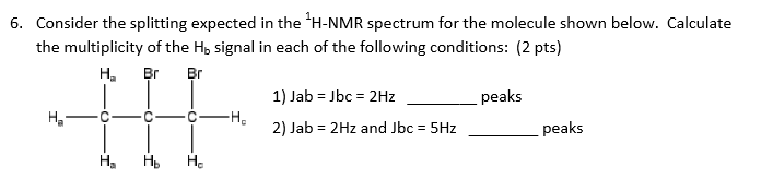 Solved: Consider The Splitting Expected In The^1H-NMR Spec... | Chegg.com