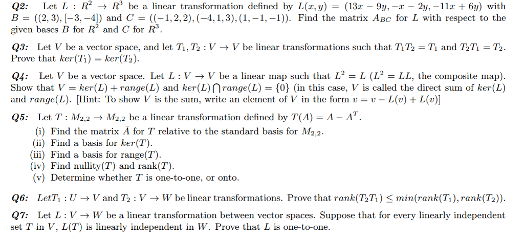 Solved Let L: R^2 rightarrow R^3 be a linear transformation | Chegg.com