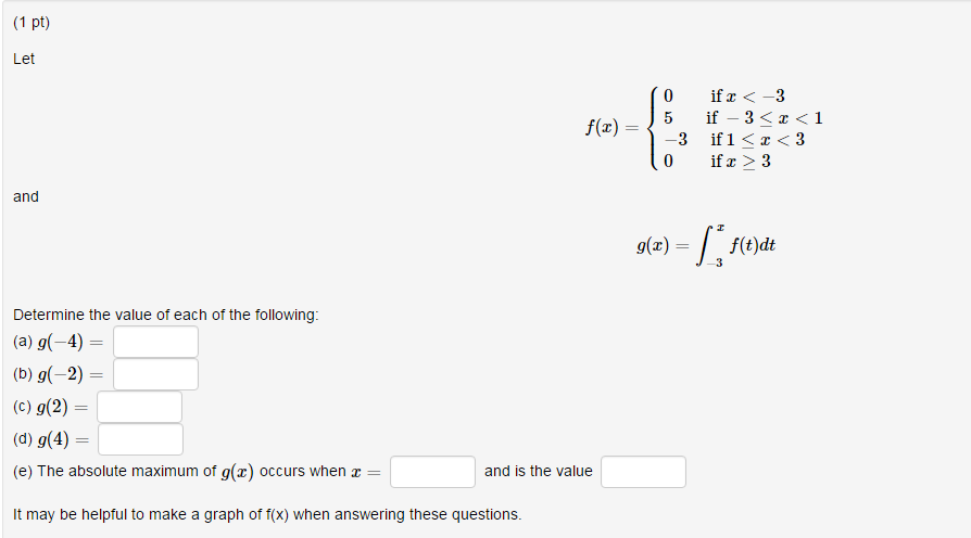 Solved Let f(x) = {0 if x