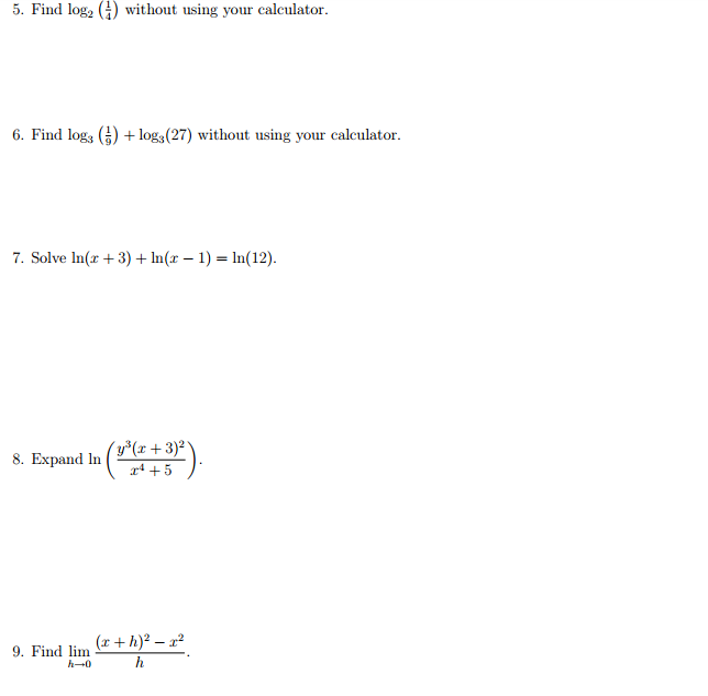 Solved Find log_2 (1/4) without using your calculator. Find | Chegg.com