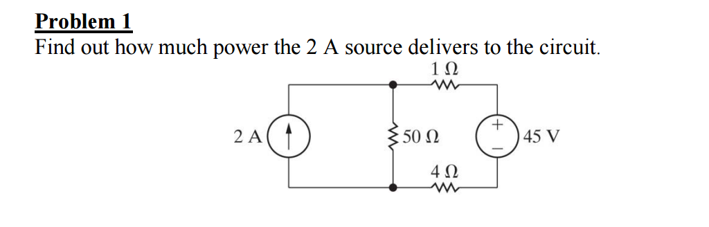Solved Find out how much power the 2 A source delivers to | Chegg.com