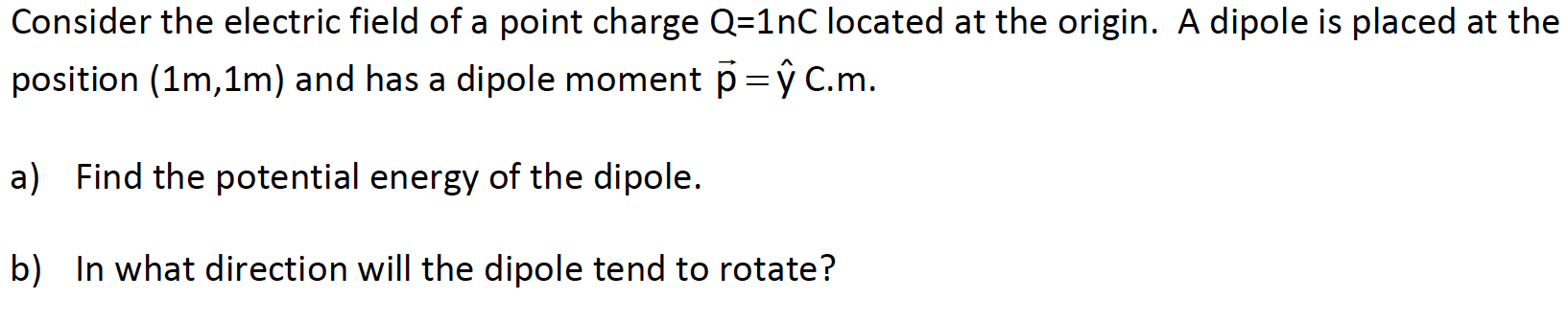 Solved Consider the electric field of a point charge Q = 1nC | Chegg.com