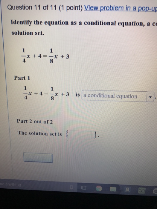 Solved Identify The Equation As Conditional Equation A Chegg