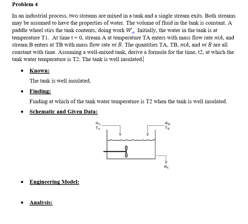 Solved Problem 4 In an industrial process, two streams are | Chegg.com